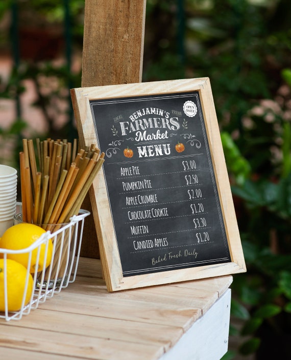 Printable Customize Farmers Market Menu Digital File - Etsy