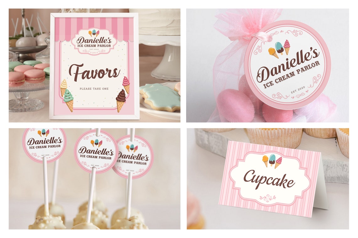 PRINTABLE Ice Cream Cone Wrapper, Ice Cream Label - Etsy