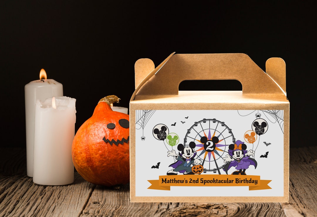 Printable Disneyland Gable Box Label, Disney World Favors Label, Mickey ...