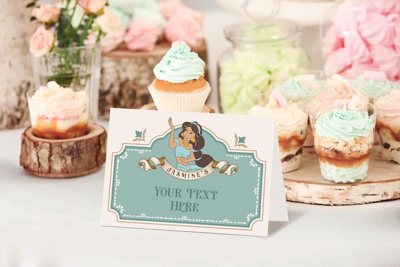 Printable Disney Princess Food Tents, Princess Party Food Label ...