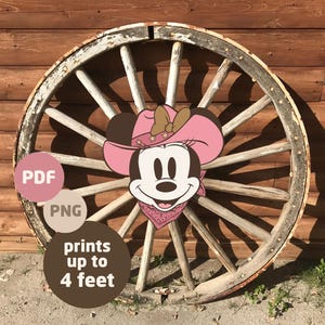 Printable Cowgirl Minnie Cutout, Rodeo Birthday Party Prop, Minnie Baby ...