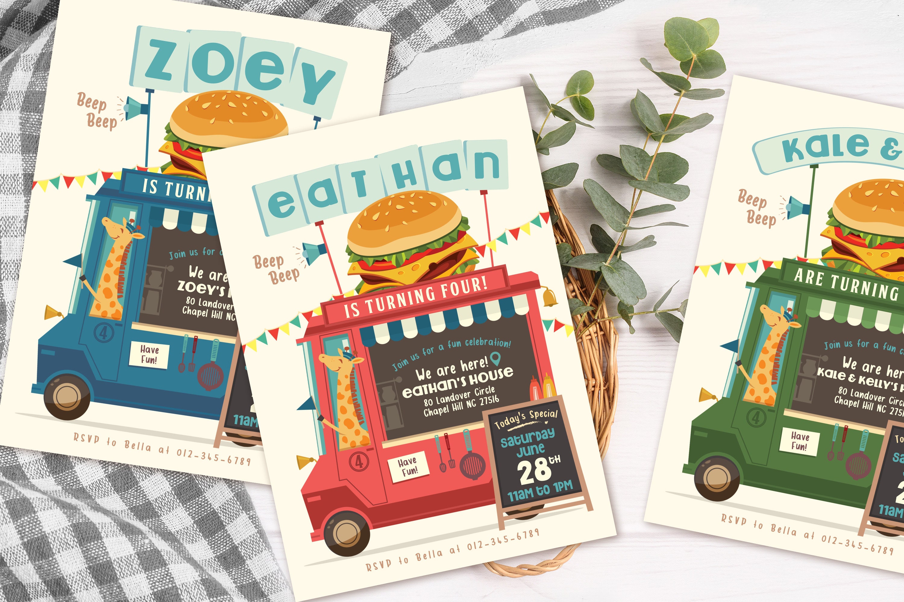 Burger Truck Party Invitation Food Truck Party Invitation - Etsy