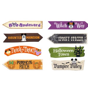 Printable Mickey Halloween Party Directional Sign, Trick or Treat Party ...