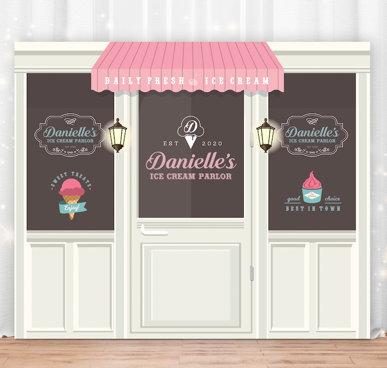 Ice Cream Parlor Backdrop, Perfect for Any Ice Cream Theme Birthday ...