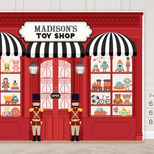 Editable Toy Shop Party Backdrop, Toy Theme Birthday Backdrop, Digital ...