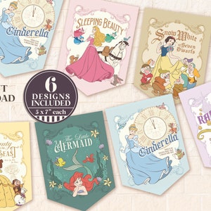 Printable Princess Banner, Disneyland Birthday Party Decoration ...