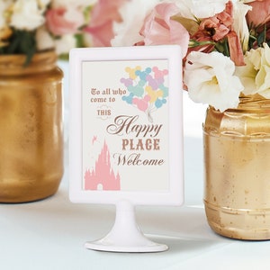 Printable Disneyland Welcome Sign, Mickey Birthday, Disneyland Party ...