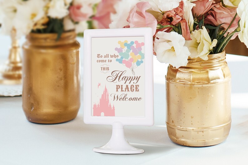 Printable Disneyland Welcome Sign, Mickey Birthday, Disneyland Party ...