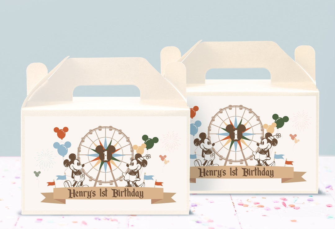 Printable Disneyland Gable Box Label, Disney World Favors Label, Mickey ...