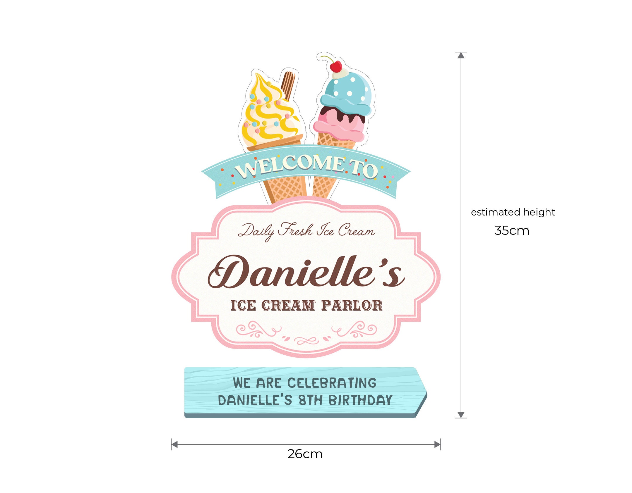 Printable Ice Cream Parlor Sign, Perfect for Any Ice Cream Theme ...