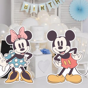 Printable Mickey & Minnie Cutout, Disneyland Birthday Party Stand up ...