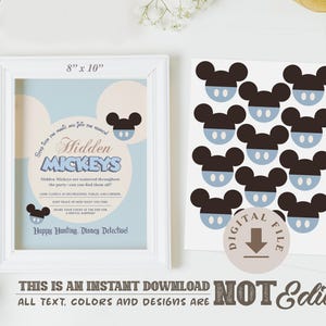 Printable Hidden Mickeys Hunt, Mickey Birthday Game, Disneyland Baby ...