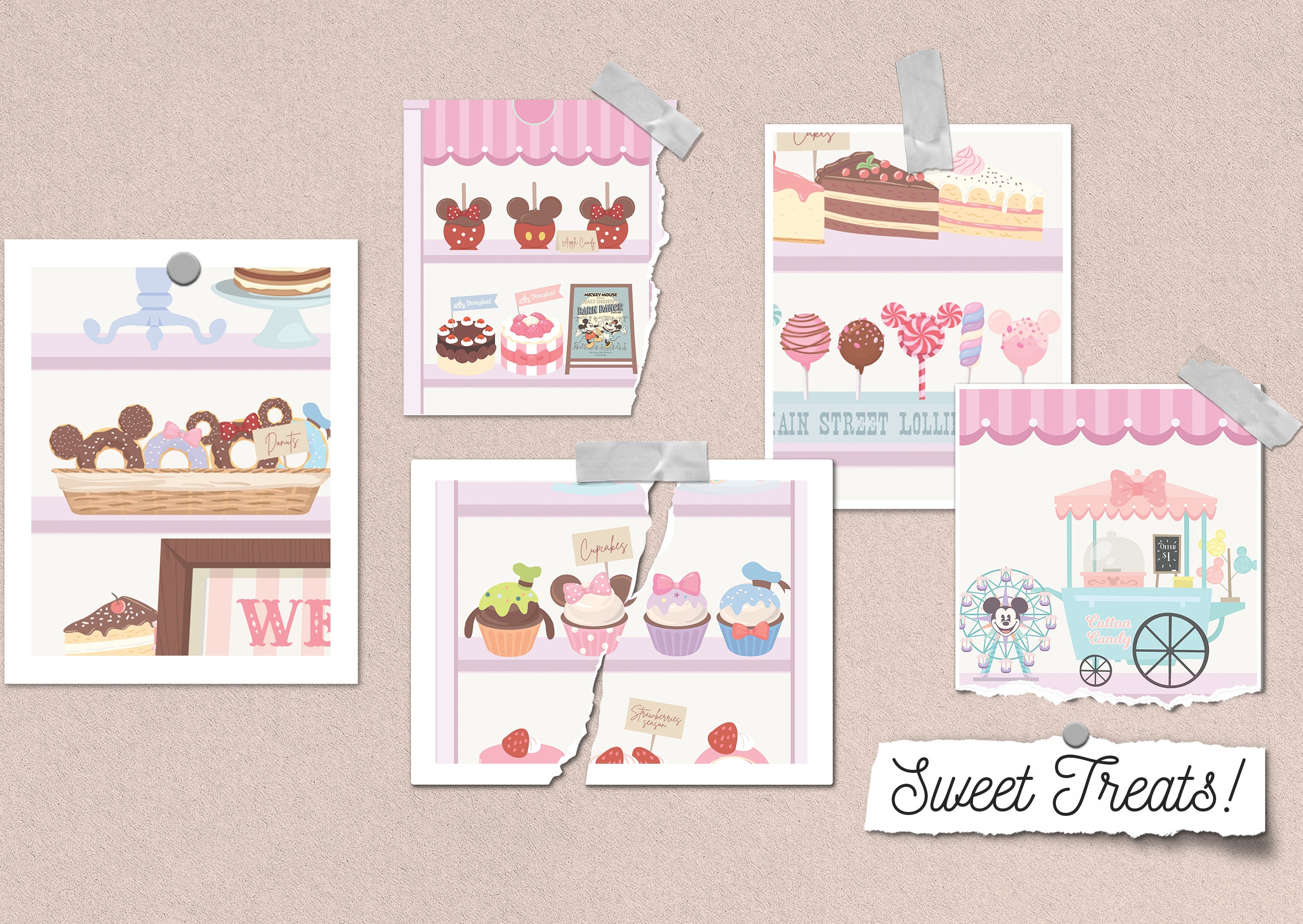 Editable Minnie Sweet Store Backdrop Main Street Candy Shop - Etsy