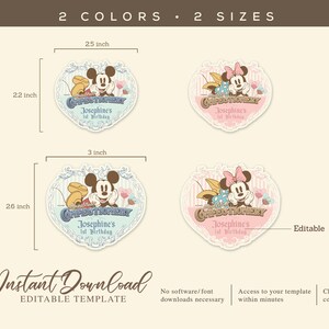 Editable Mickey & Minnie Candy Label, Main Street Confectionery, Mickey ...