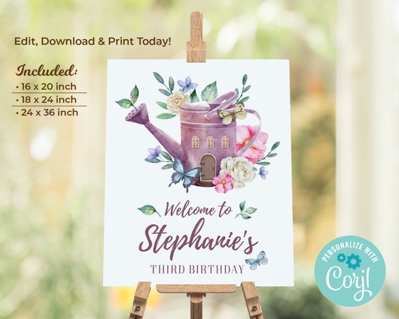 Garden Party Sign Perfect for Any Garden Theme Birthday Party - Etsy