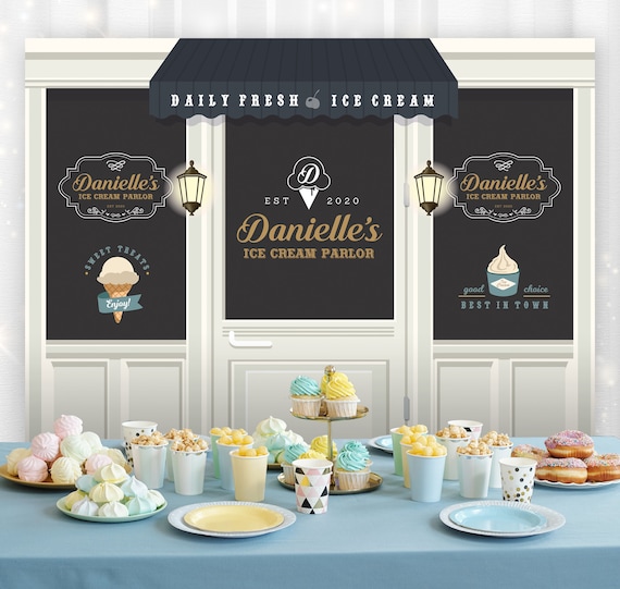 Ice Cream Parlor Backdrop Perfect for Any Ice Cream Theme - Etsy