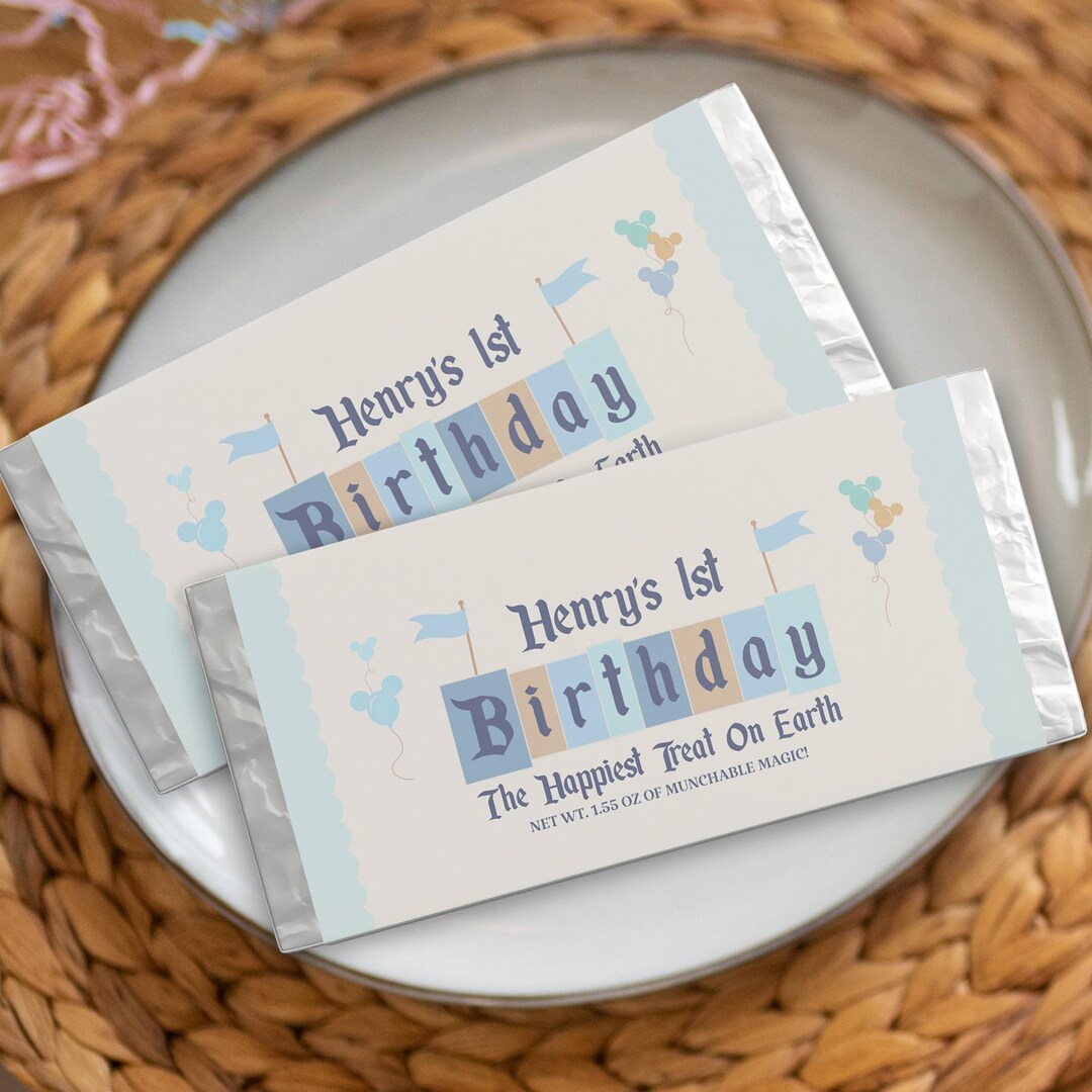 Editable Happiest Birthday on Earth Hershey Chocolate Wrapper ...