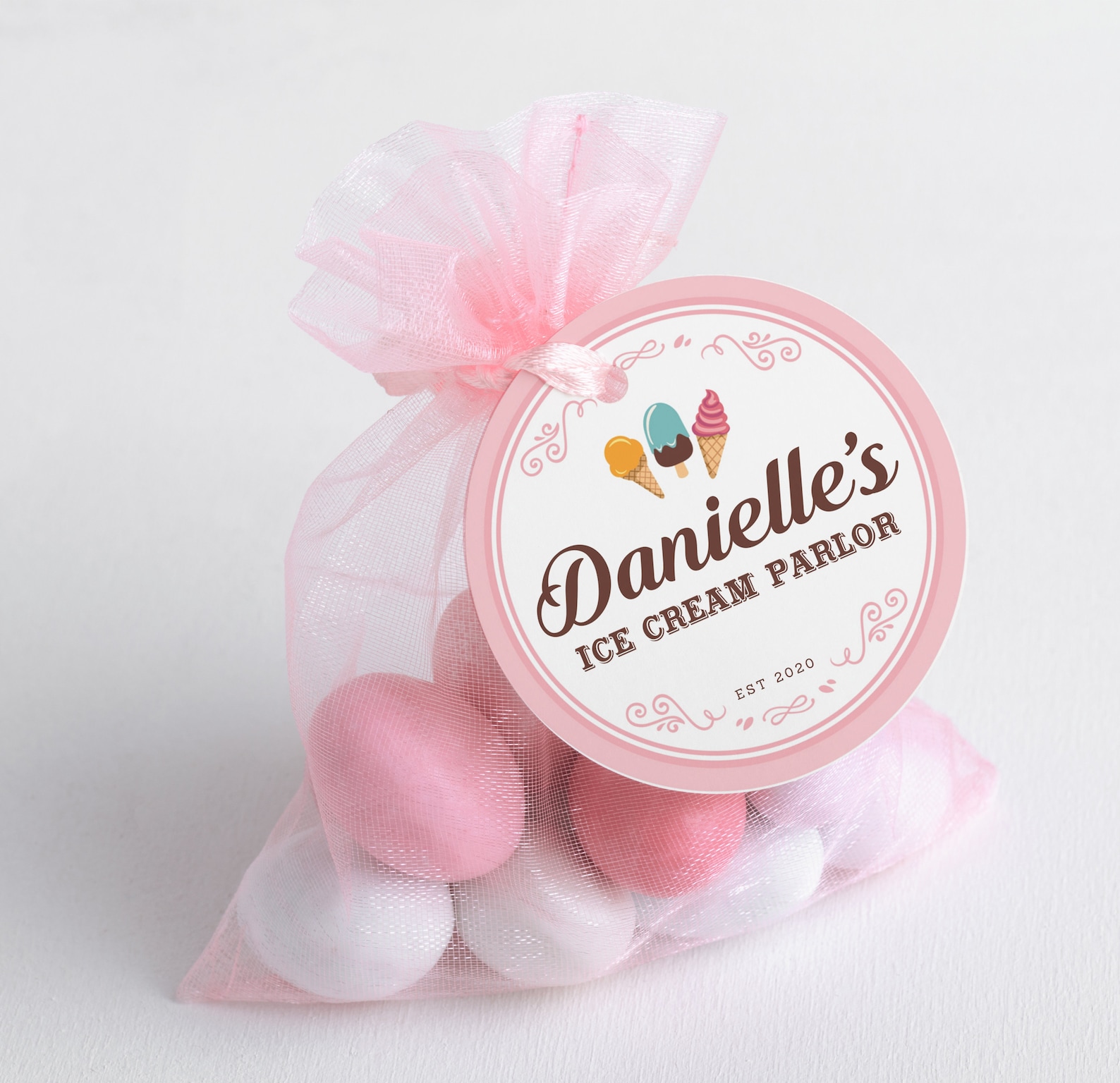 Printable Ice Cream Parlor Sticker Ice Cream Tub Label - Etsy