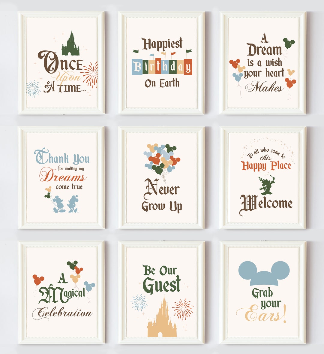 Printable Disneyland Birthday Sign Bundle, Mickey Birthday, Disneyland ...