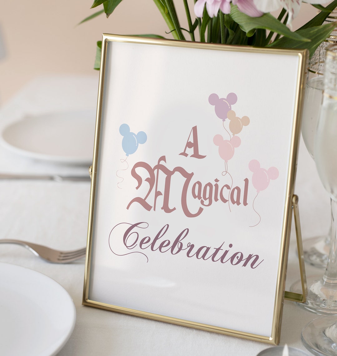 Printable Disneyland Birthday Sign, Happiest Birthday on Earth, Mickey ...