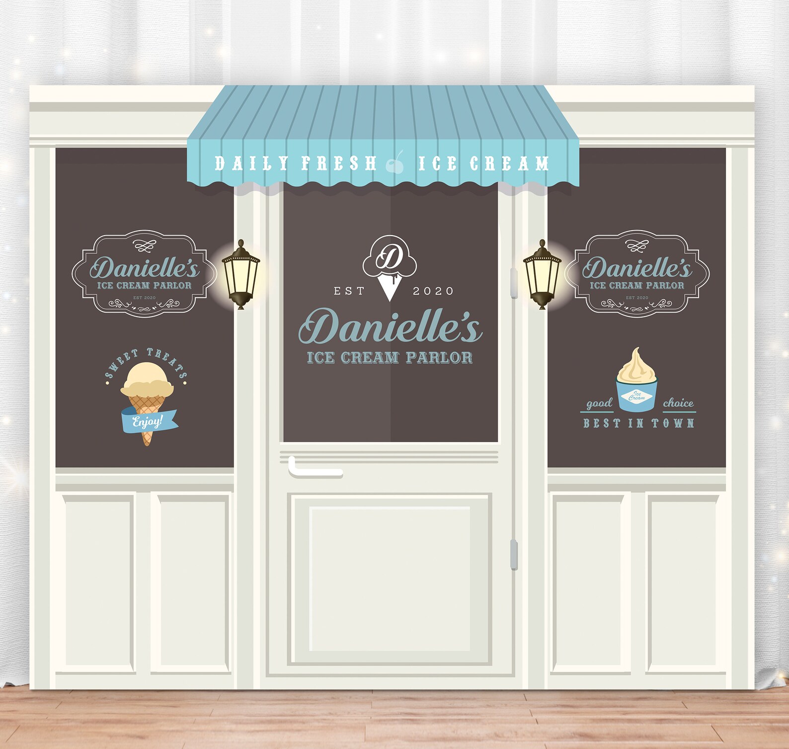 Ice Cream Parlor Backdrop Perfect for Any Ice Cream Theme - Etsy
