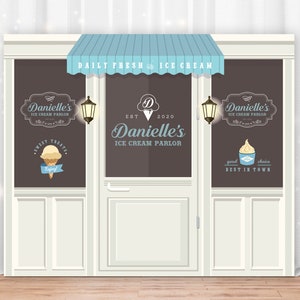 Ice Cream Parlor Backdrop, Perfect for Any Ice Cream Theme Birthday ...