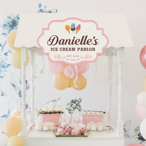 Printable Ice Cream Parlor Backdrop Perfect for Any Ice Cream - Etsy