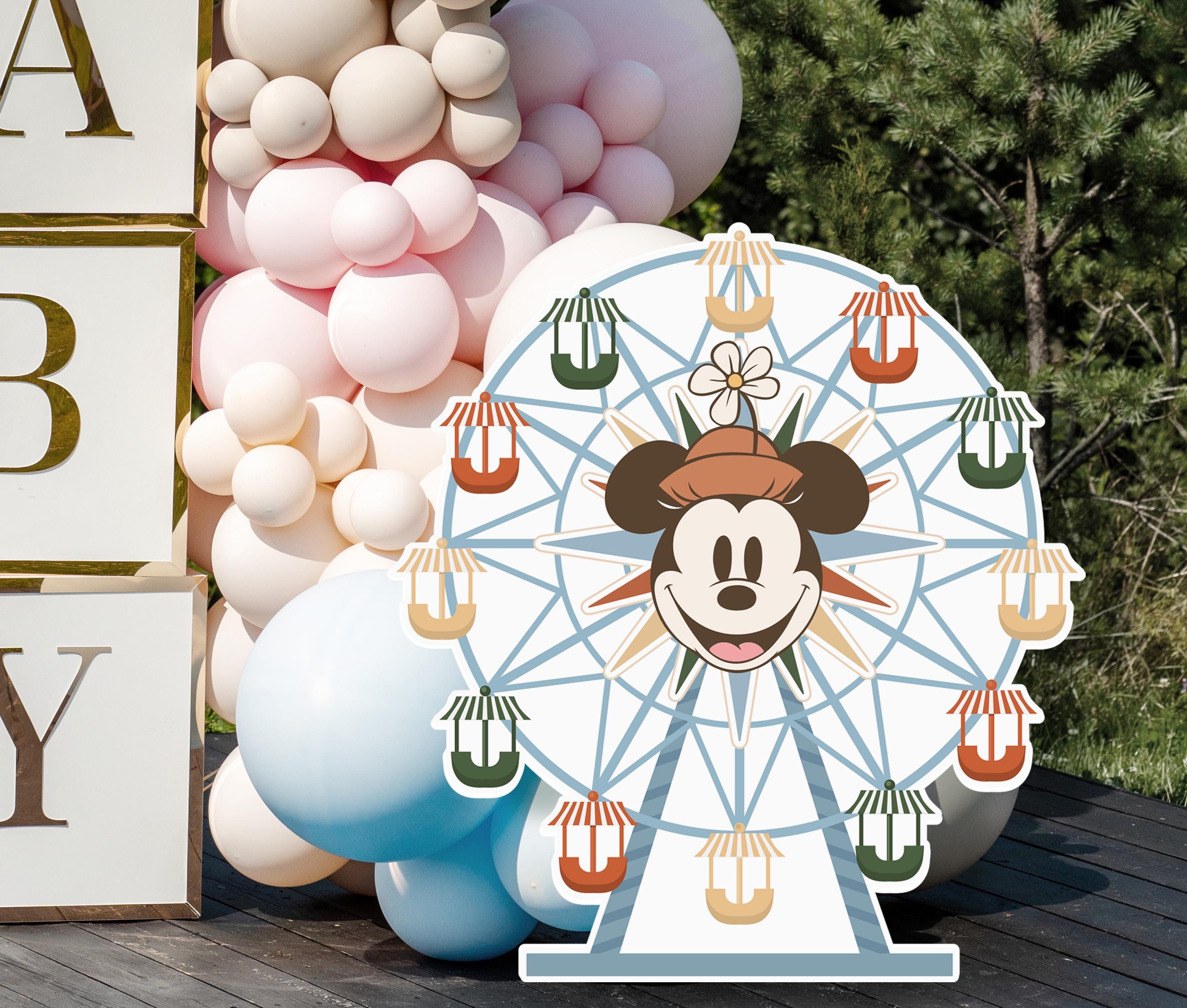 Printable Minnie Ferris Wheel Cutout, Disneyland Birthday Party Stand ...