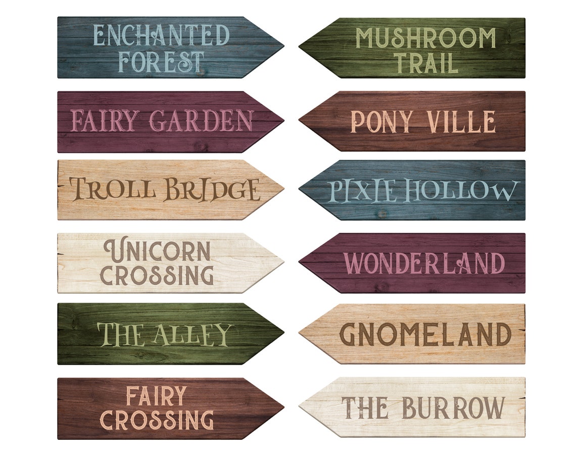 Editable Fairy Garden Sign, Forest Sign, Wooden Sign, Perfect for Any ...