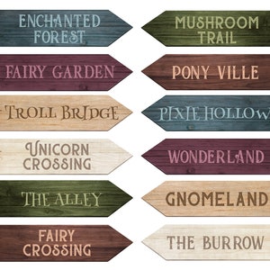 Editable Fairy Garden Sign, Forest Sign, Wooden Sign, Perfect for Any ...