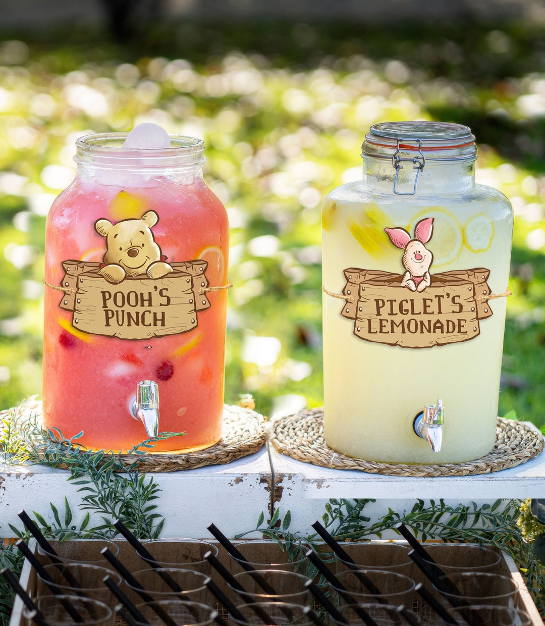Printable Winnie the Pooh Party Drink Label, Hundred Acre Wood Party ...