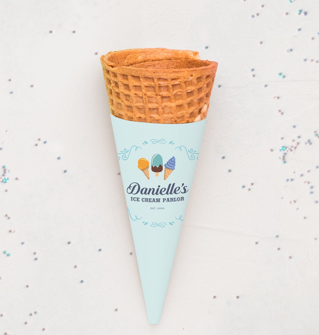 PRINTABLE Ice Cream Cone Wrapper, Ice Cream Label - Etsy