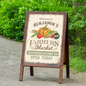 Farmers Market Sign, Farm Sign, Wooden Sign, Perfect for Any Birthday ...