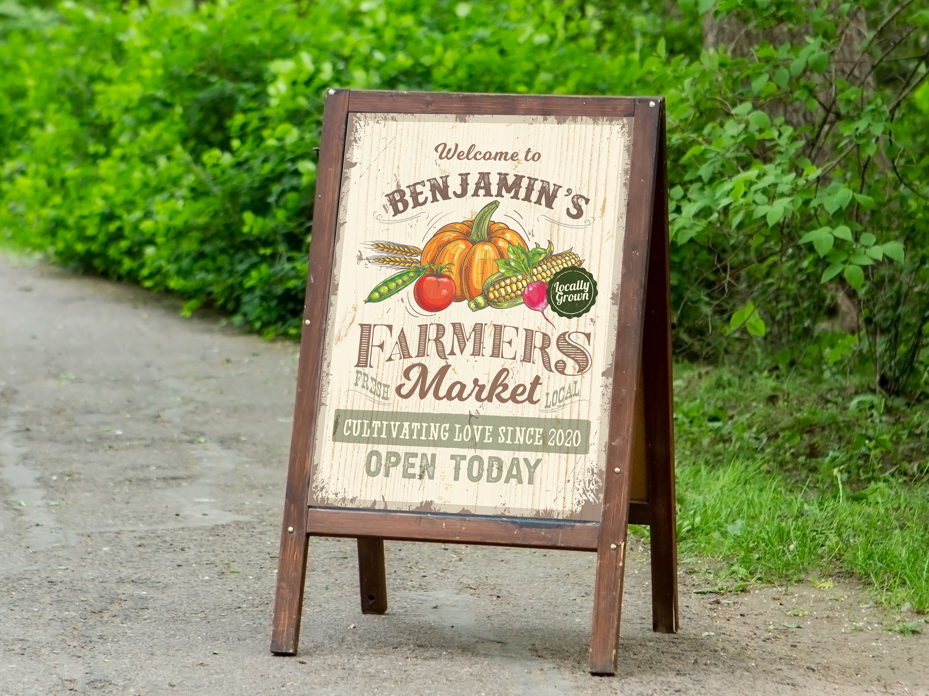 Local Farmers Market Sign