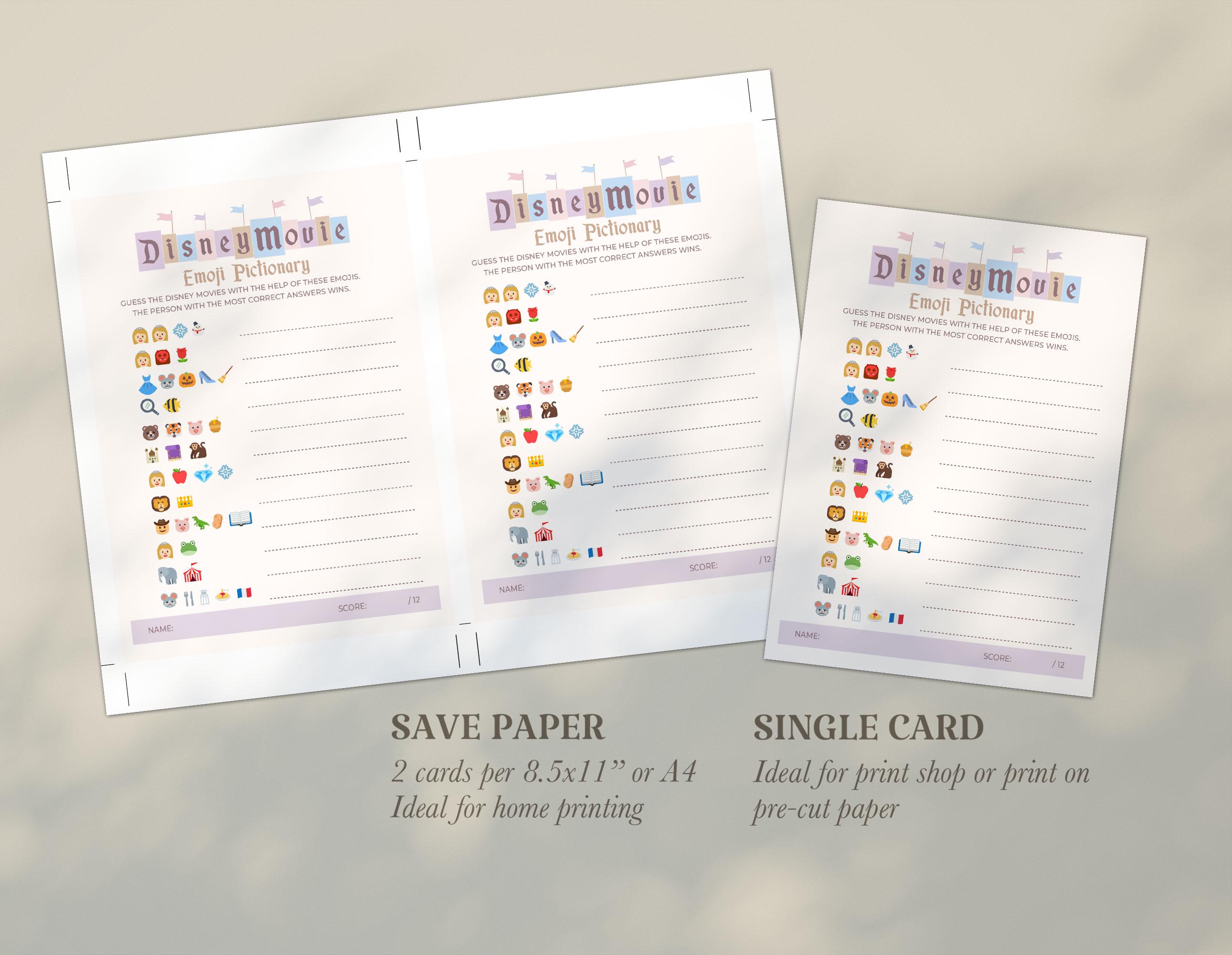 Printable Disney Movie Emoji Pictionary, Babyland Baby Shower Games ...