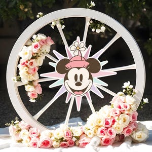 Printable Large Size Minnie's Fun Wheel Decoration, Minnie Birthday ...