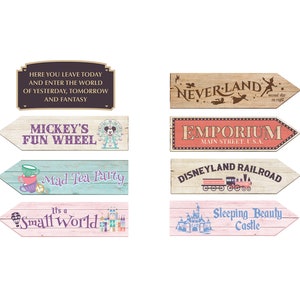Disneyland Party Directional Sign, Mickey Birthday, Princess Birthday ...