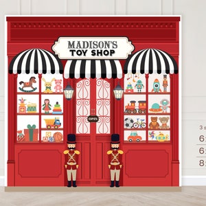 Editable Toy Shop Party Backdrop, Toy Theme Birthday Backdrop, Digital ...