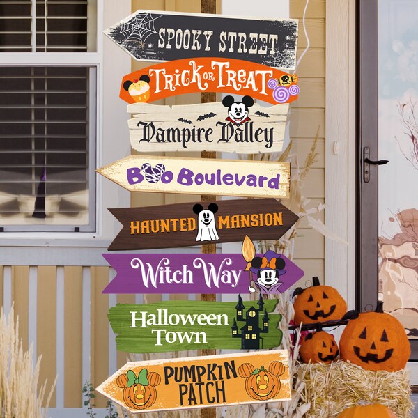 Halloween Directional Signs - Etsy