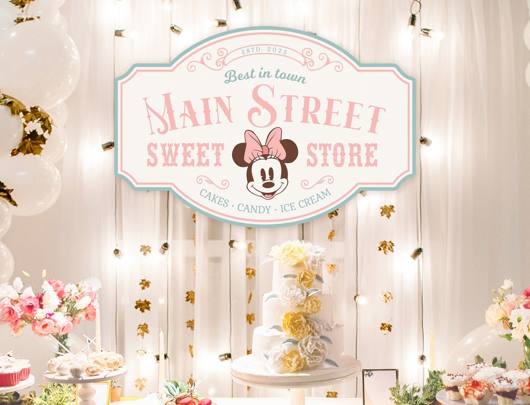 Printable Minnie Sweet Store Sign, Main Street Candy Shop, Perfect for ...