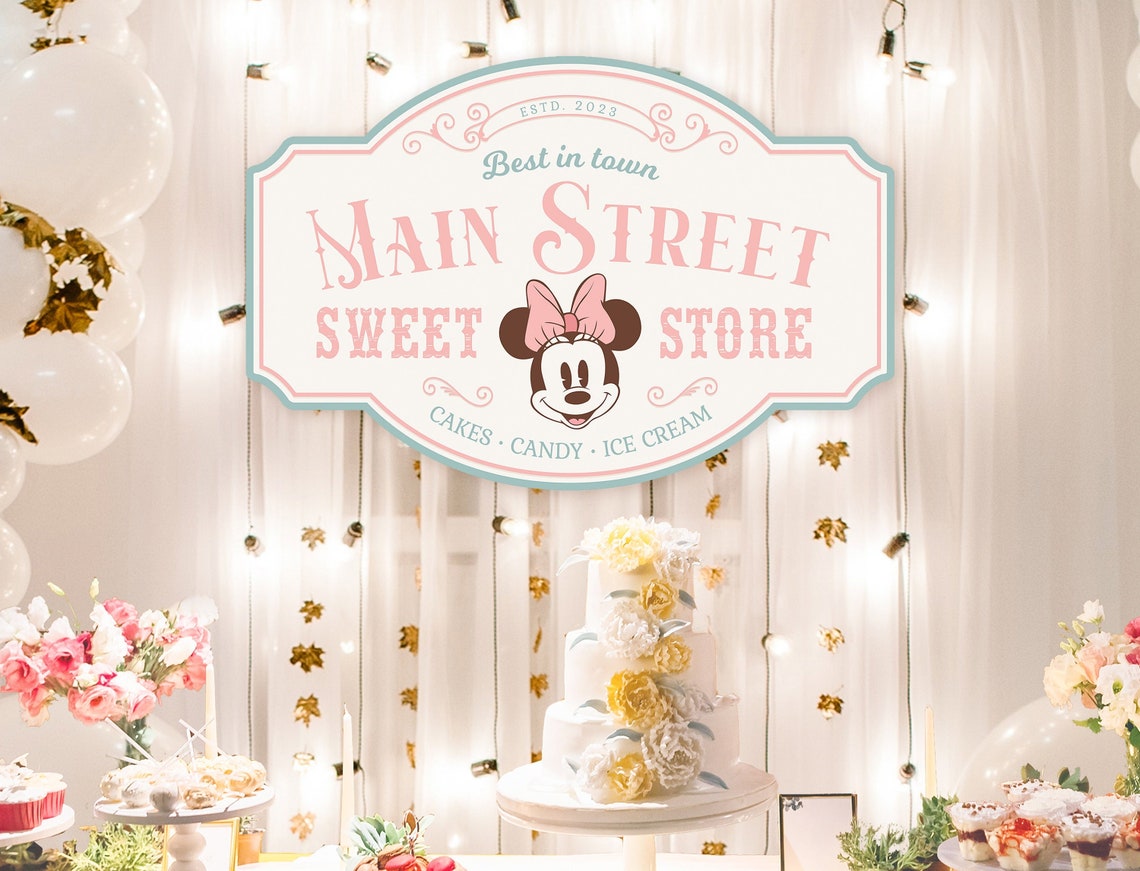 Printable Minnie Sweet Store Sign Main Street Candy Shop - Etsy