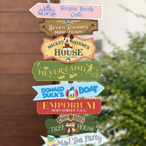 Disneyland Party Directional Sign, Mickey Birthday, Princess Birthday ...