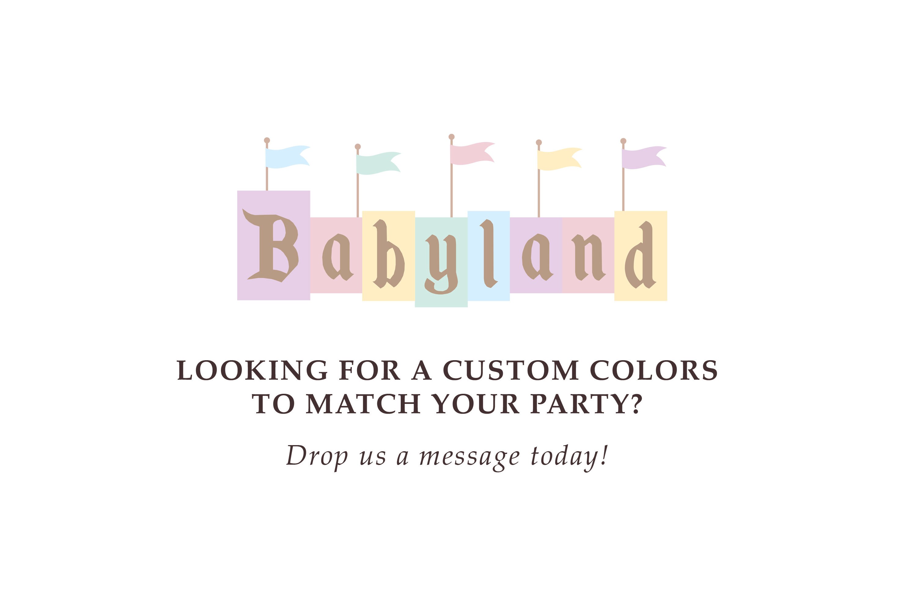 Printable Babyland Party Sign, Disneyland Baby Shower Party Decoration ...