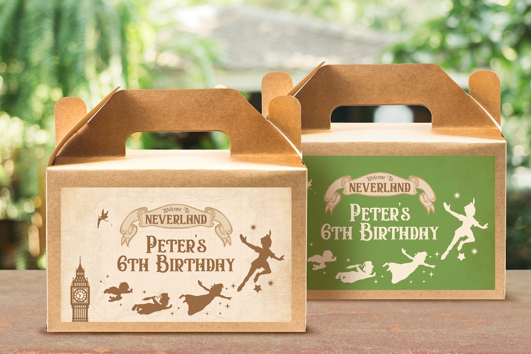 Printable Peter Pan Gable Box Label, Neverland Gable Box Label, Peter ...