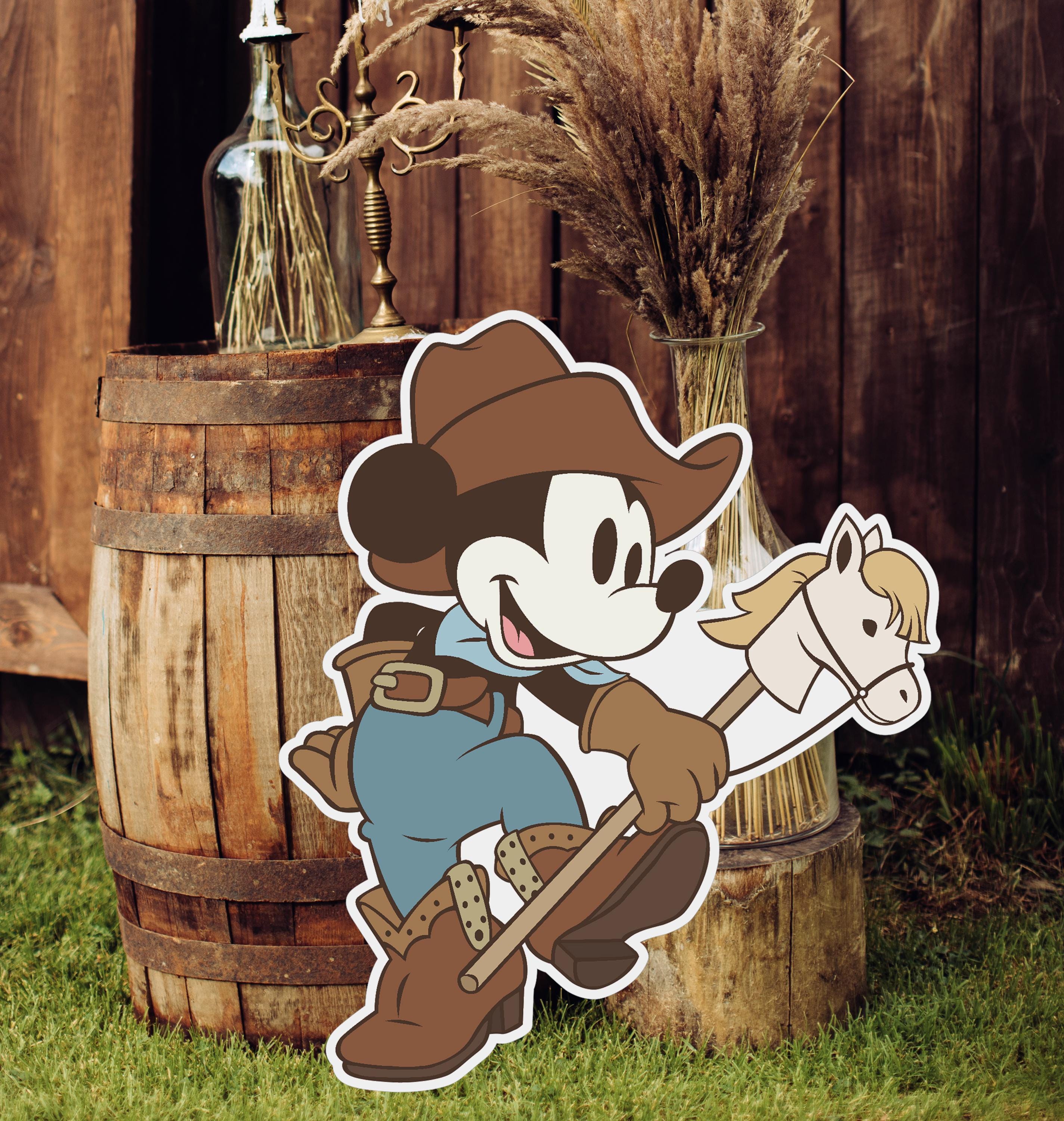 Printable Cowboy Mickey & Cowgirl Minnie Cutout, Rodeo Birthday Party ...