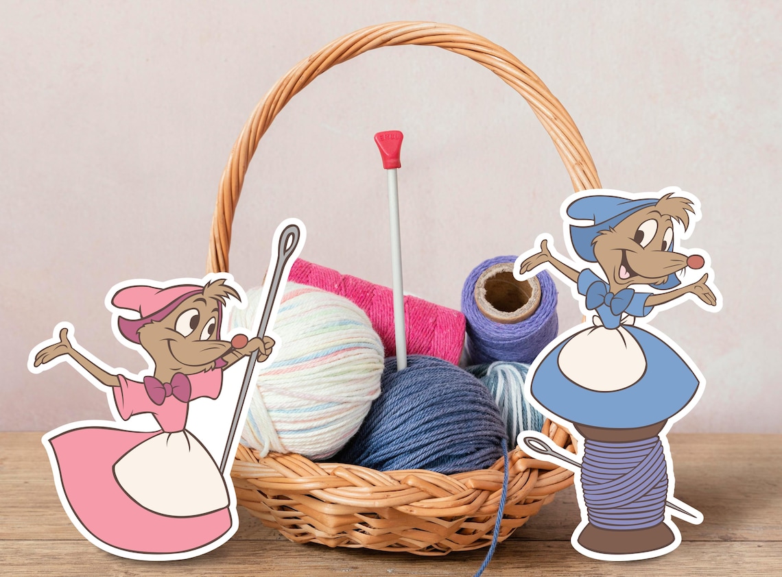 Printable Cinderella Mice Suzy, Mary, Jaz, Gus Cutout, Bibbidi Bobbidi ...