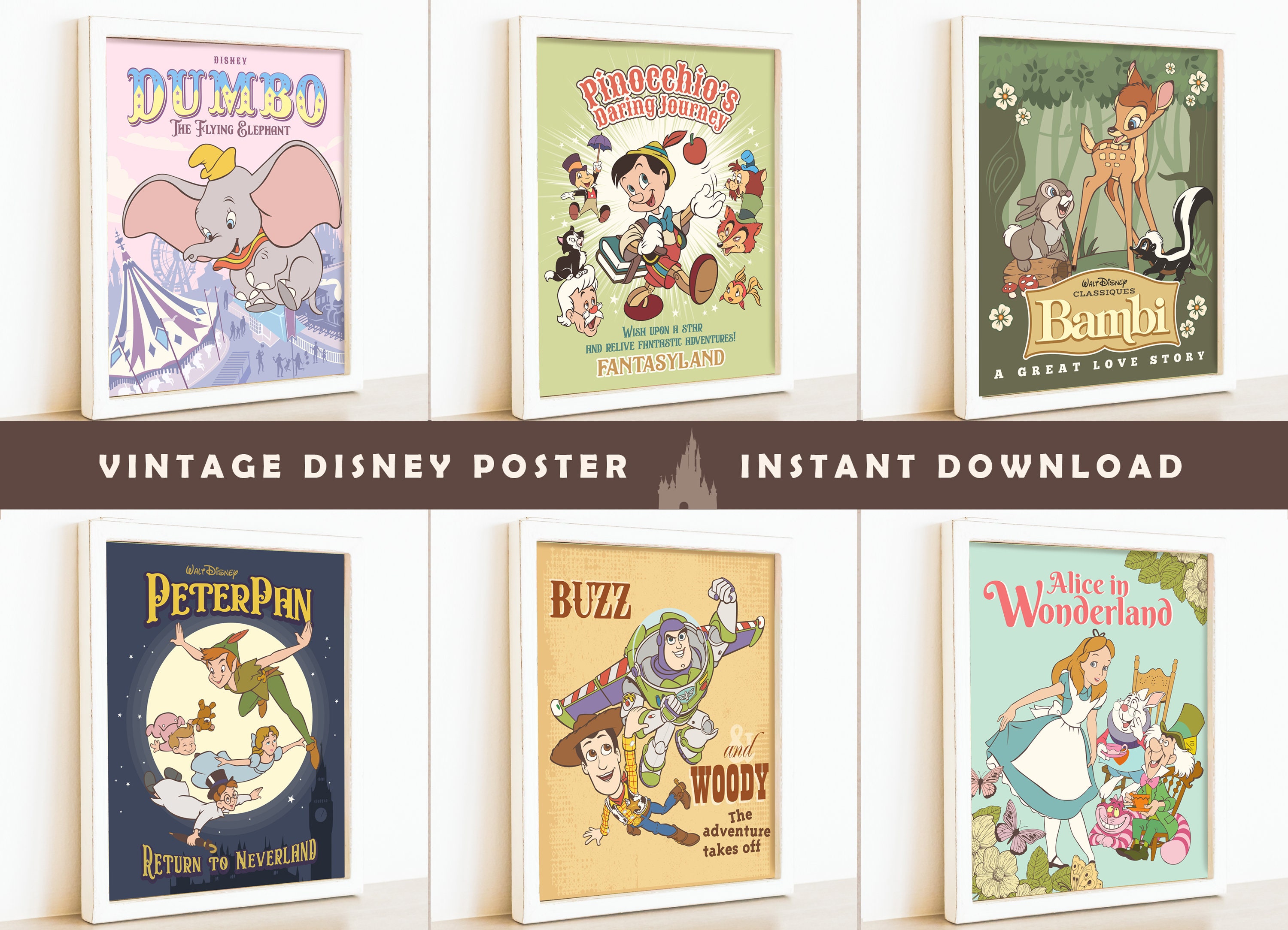 Printable Vintage Disney Poster Disneyland Party Decoration - Etsy Canada