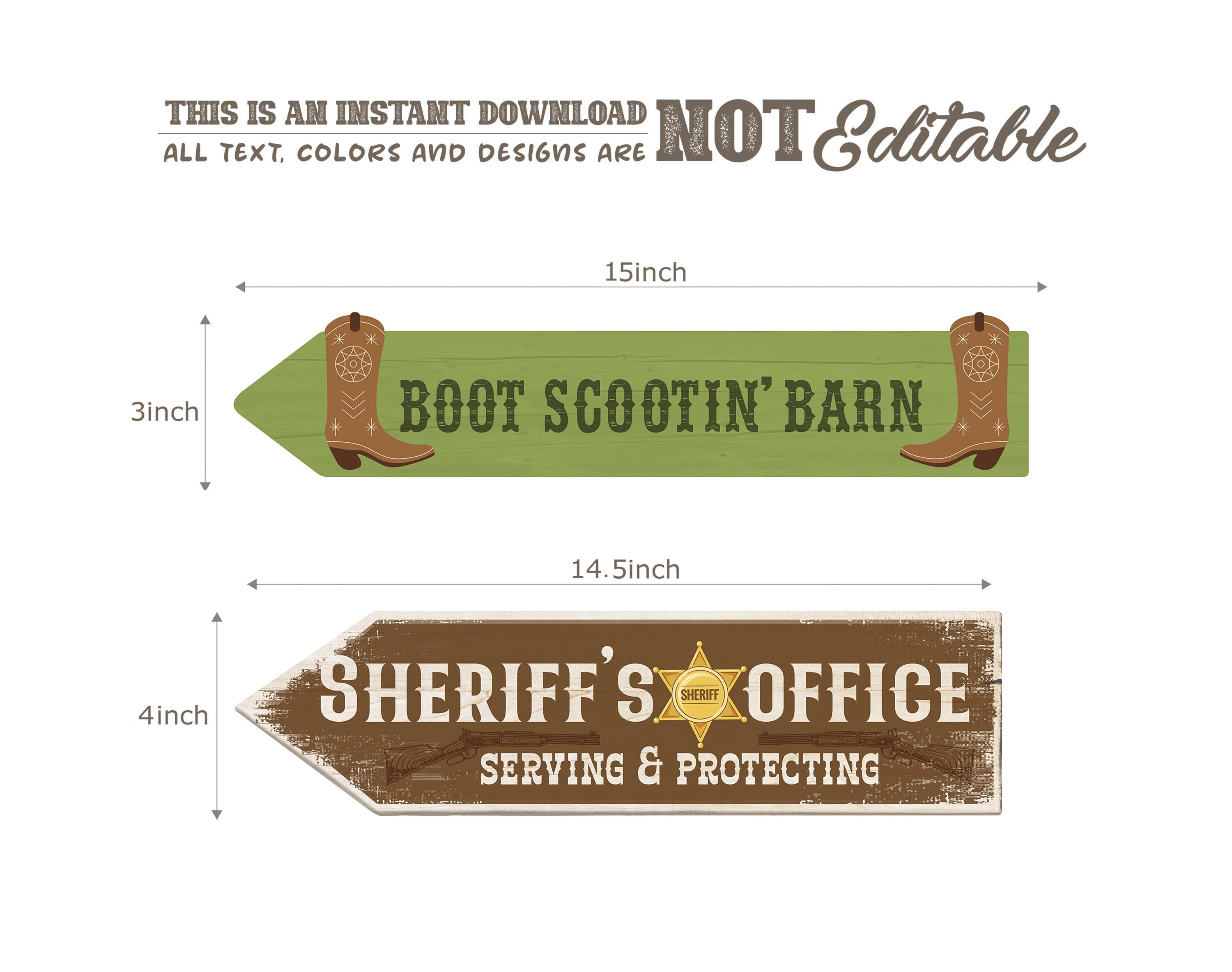 Printable Rodeo Birthday Party Directional Signs, Mickey Cowboy Baby ...