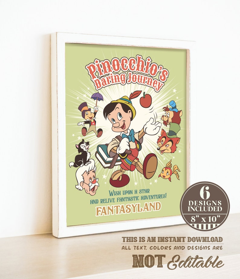 Printable Vintage Disney Poster Disneyland Party Decoration - Etsy Canada