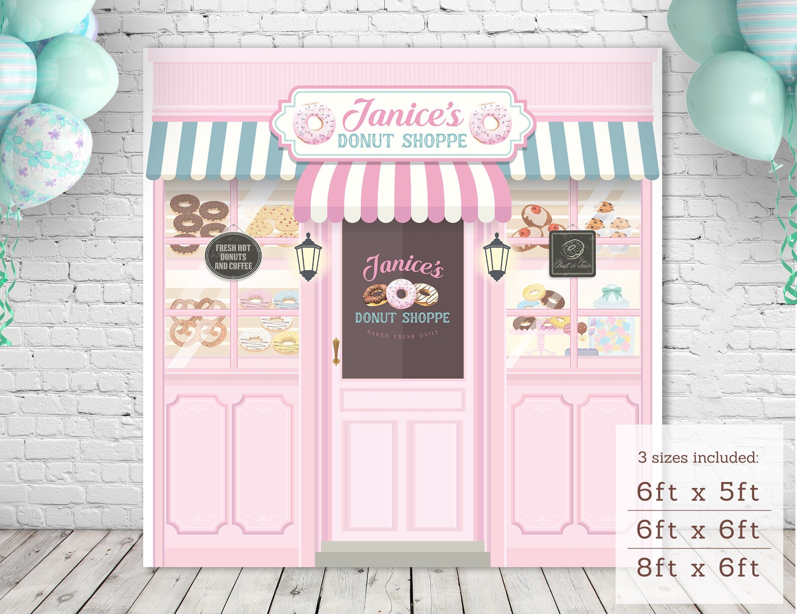 Printable Donut Shoppe Backdrop Perfect for Any Donut Theme - Etsy